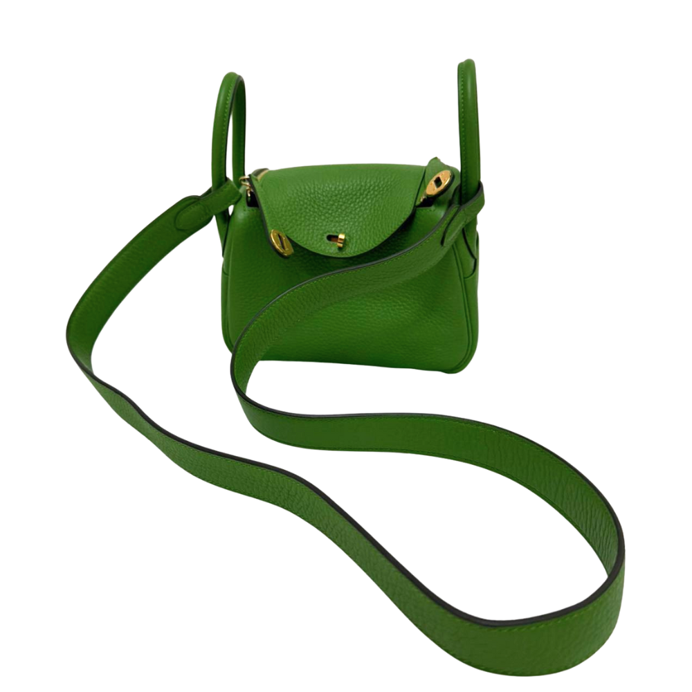 Vert Yucca Clemence Mini Lindy 20 Gold Hardware | Batra